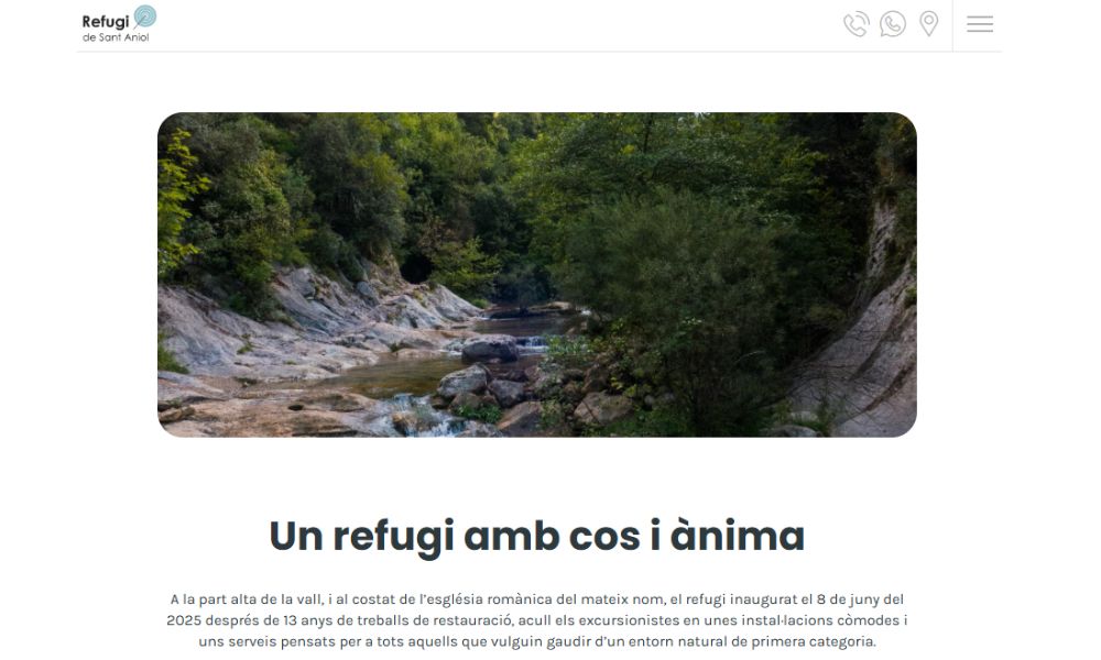 El refugi de Sant Aniol ja compta amb una web per fer reserves ...